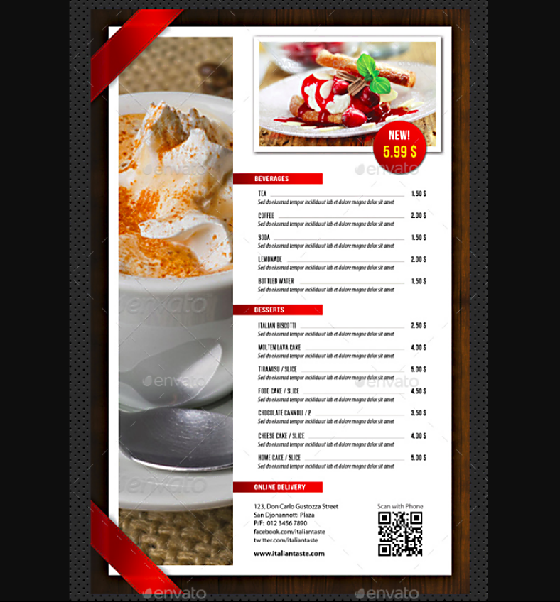 Italian Food Menu - 27+ Free Templates in PSD, AI