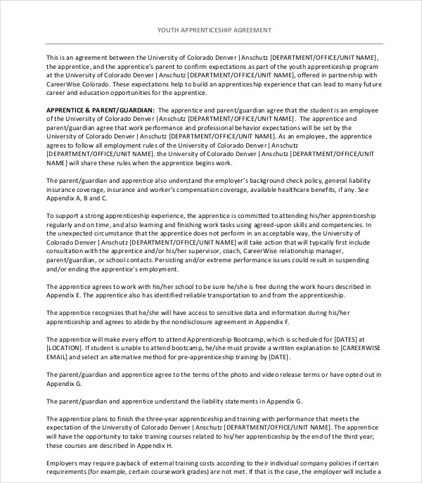 9+ Apprenticeship Agreement Templates - PDF, DOC