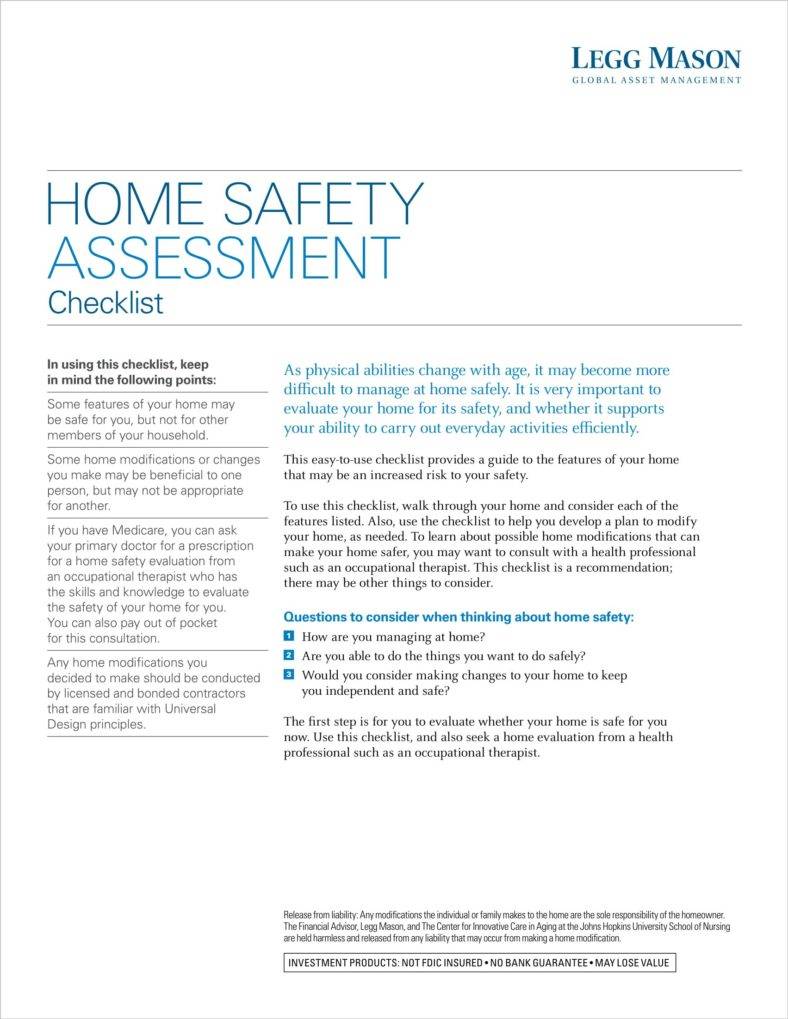 4+ Home Safety Assessment Templates - PDF, DOC | Free & Premium Templates
