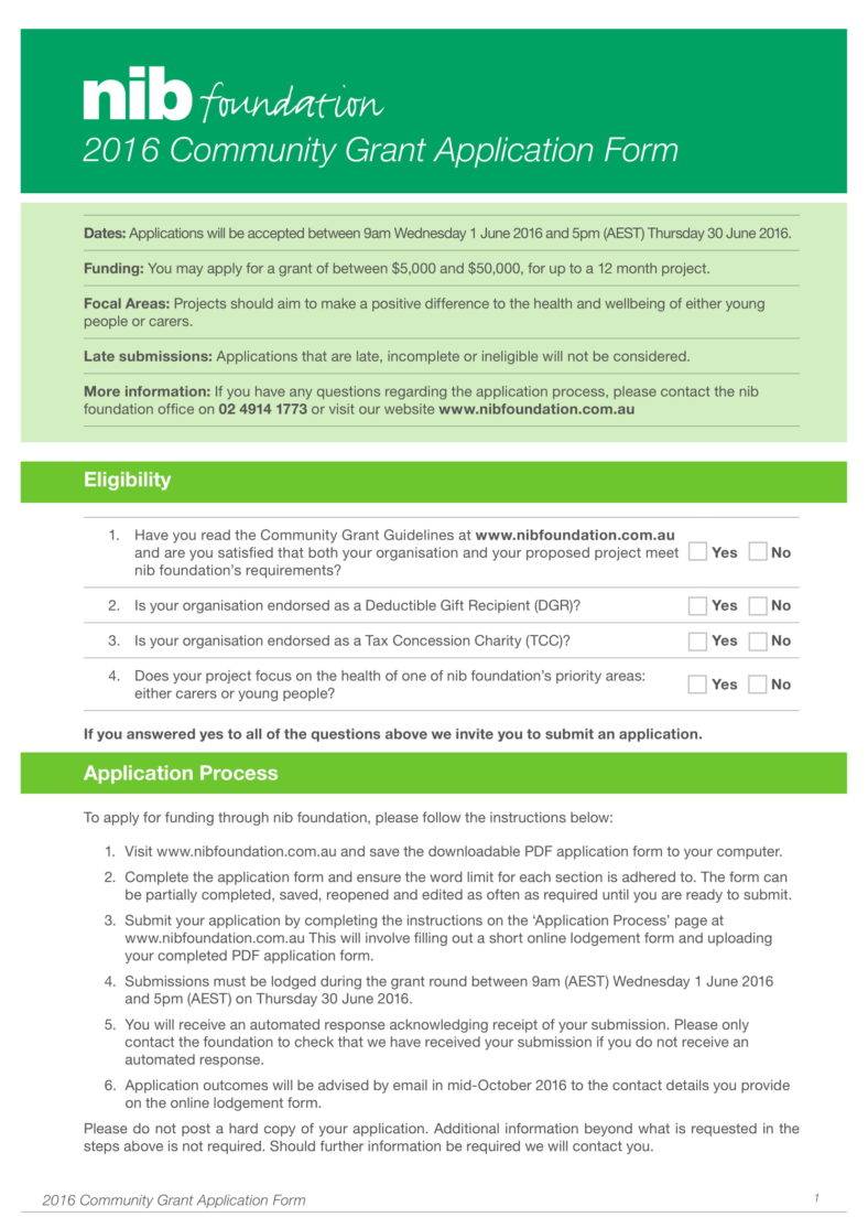 12+ Grant Application Form Templates - PDF, Docs, Pages, Google Docs