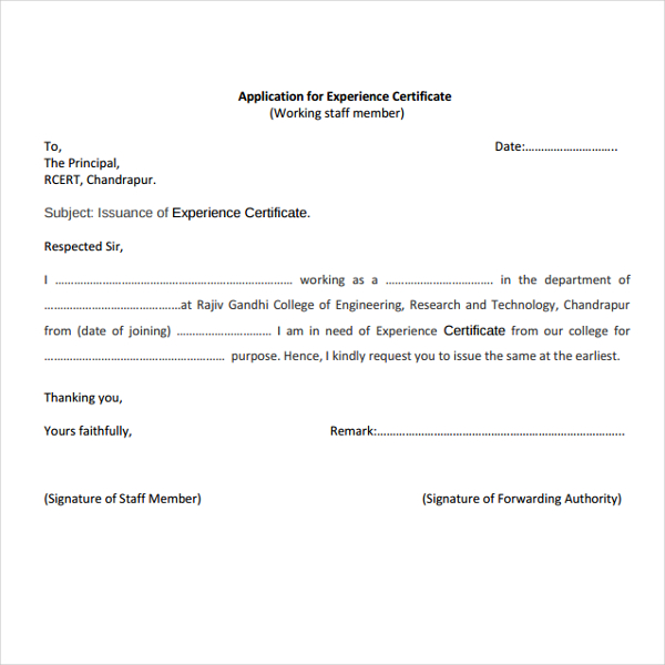 Free 24+ Job Experience Certificate Templates - PDF, Word, AI, InDesign ...