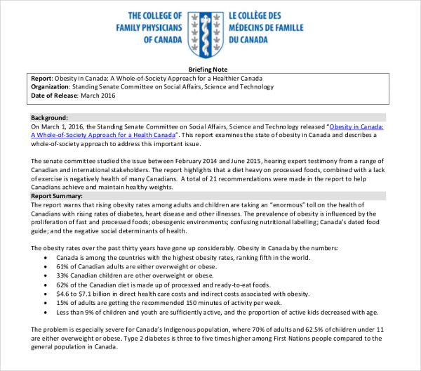 10+ Briefing Note Templates - PDF, DOC