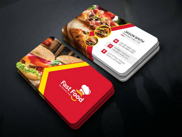 17 Fast Food Business Card Designs Templates PSD AI Free 