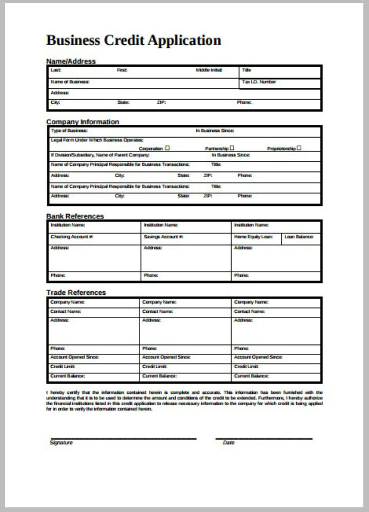 Lending Application Form Sample PDF Template