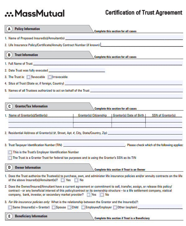 16+ Printable Trust Agreement Templates - PDF, Google Docs, Apple Pages ...