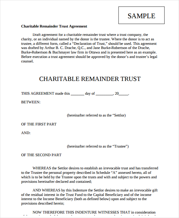 16+ Printable Trust Agreement Templates - PDF, Google Docs, Apple Pages ...
