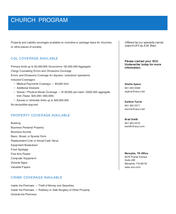 10+ Church Program Templates in PDF