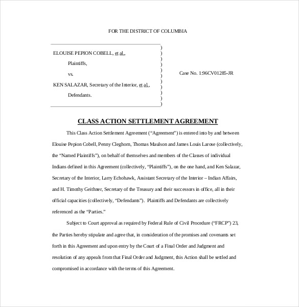 8+ Settlement Agreement Templates - PDF, Google Docs, Apple Pages