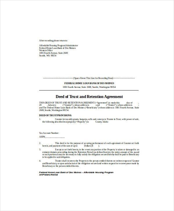 12+ Retention Agreement Templates - PDF, DOC