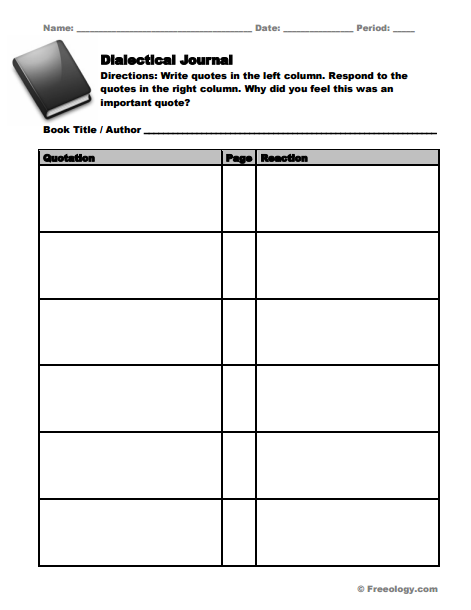 8+ Dialectical Journal Templates - PDF