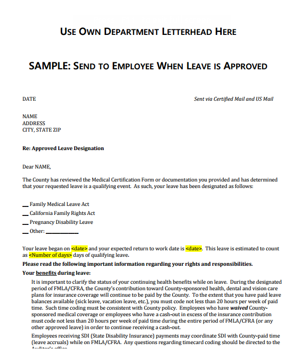 15+ Official Leave Letter Templates - PDF, DOC, Apple Pages
