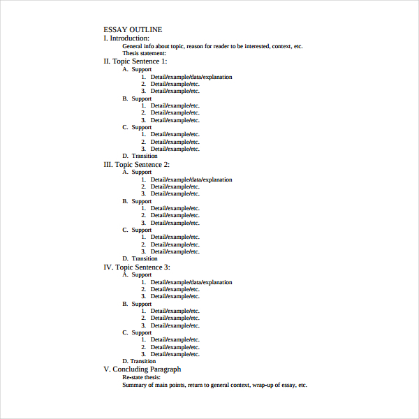 13+ Free Outline Templates - PDF