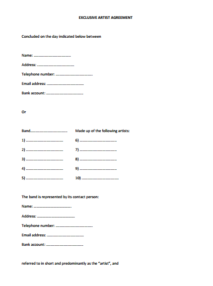 12+ Exclusivity Agreement Templates - PDF, Word, Pages