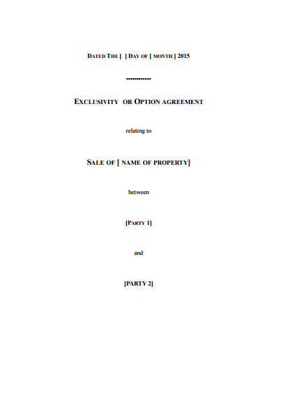 12+ Exclusivity Agreement Templates - PDF, Word, Pages