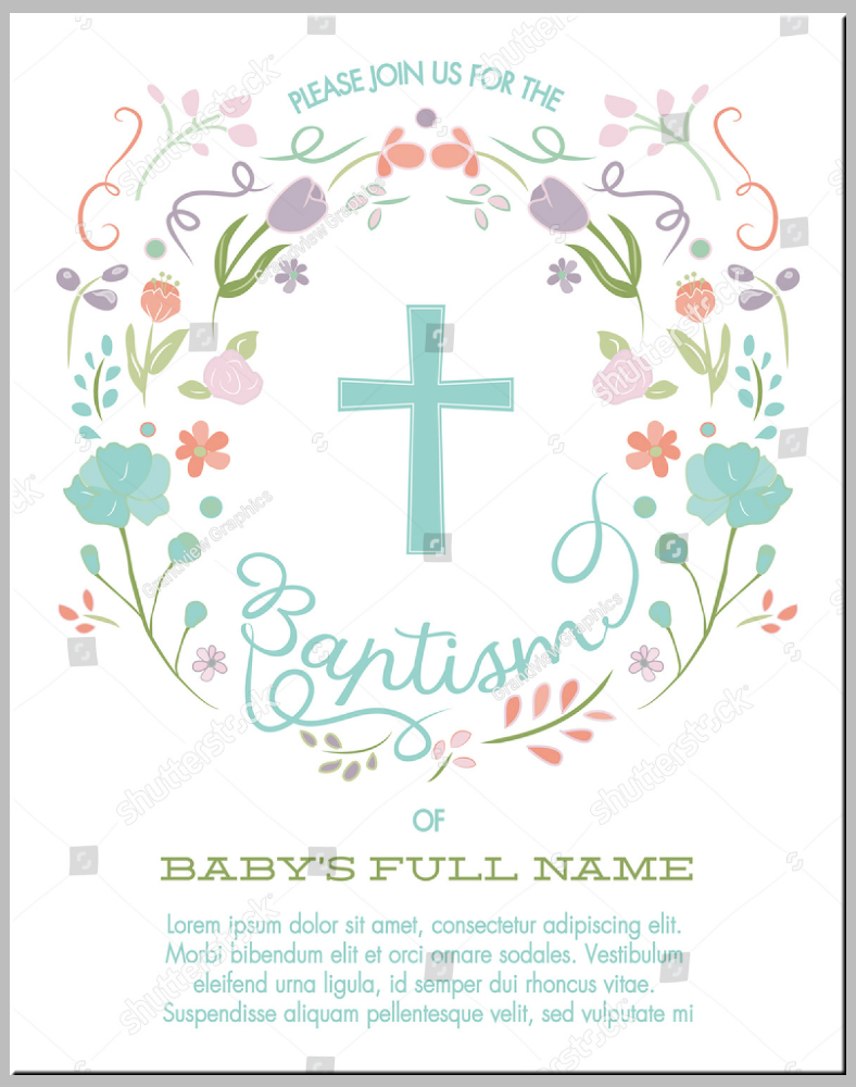 Free Baptism Invite Template
