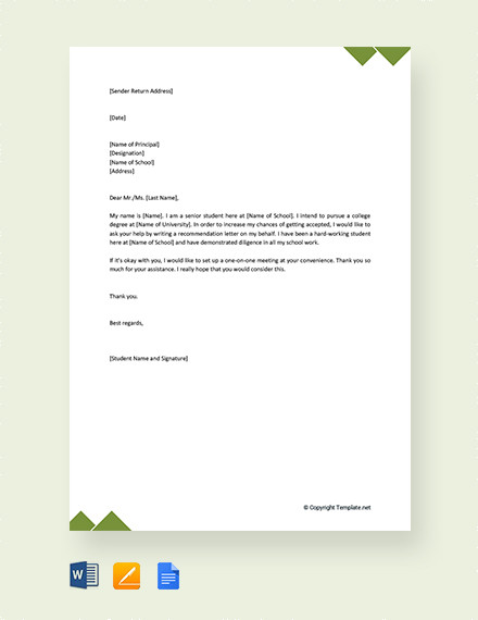 16+ Request Letter to a Principal Templates - PDF