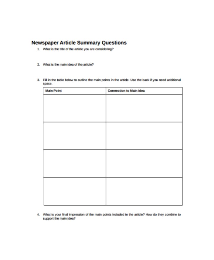 37+ Free Summary Templates