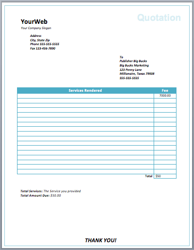 3 Freelance Quote Templates PDF Word