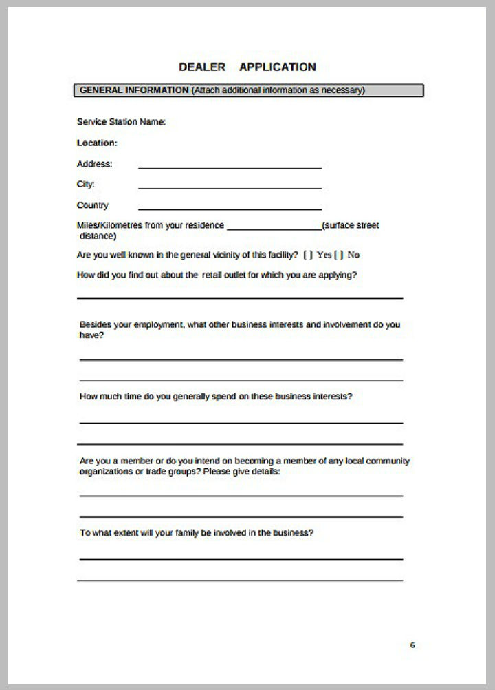 10+ Dealer Application Form Templates - PDF