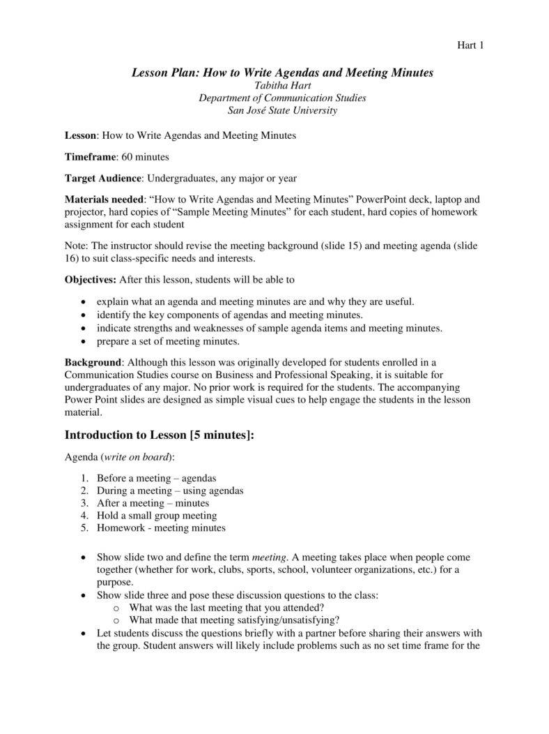 19 Formal Minutes In A Meeting Templates