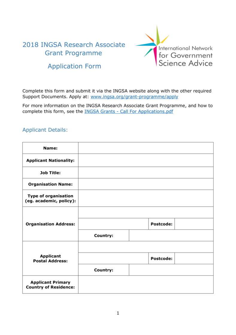 12 Grant Application Form Templates PDF Docs Pages Google Docs
