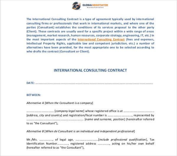 17+ Consulting Contract Templates - Word, PDF, Apple Pages