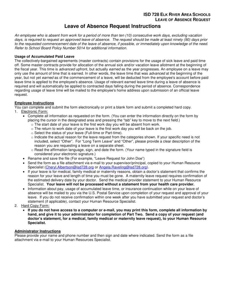 Free 7+ Sick Leave Letter Templates - PDF, Word