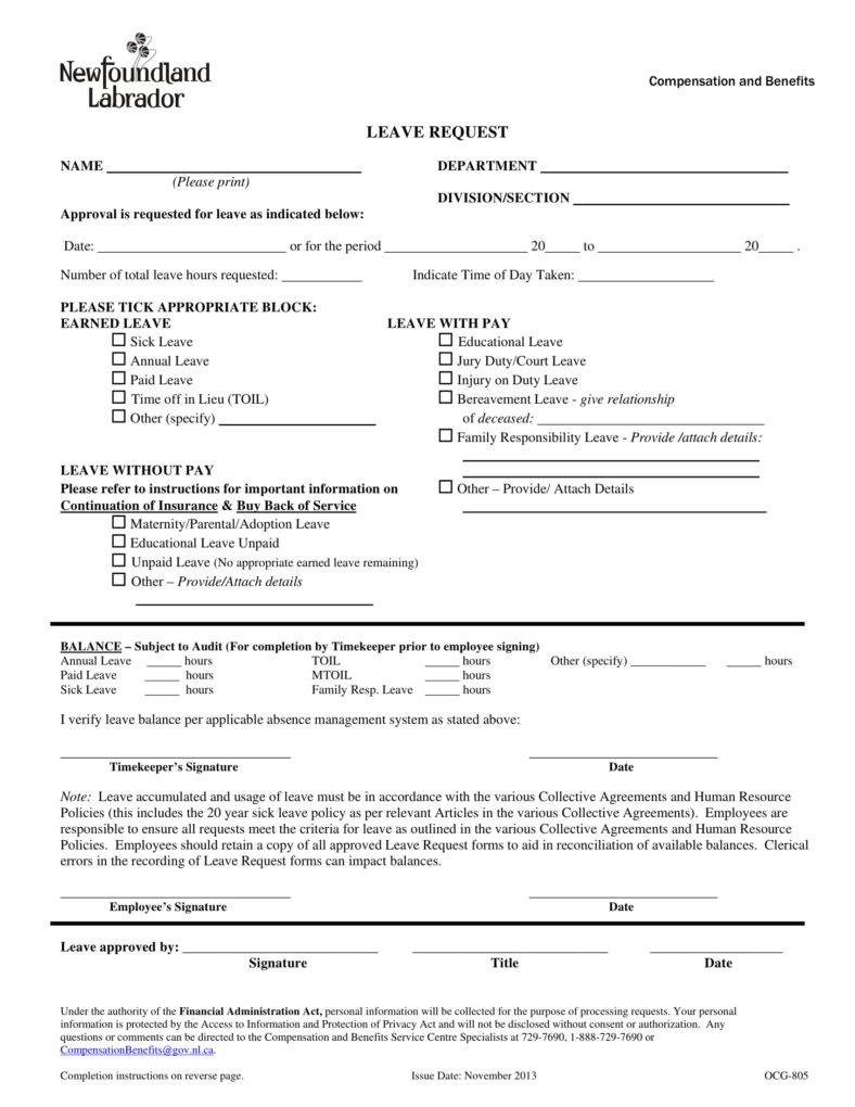 9+ Request Letter Templates for Leave - PDF, Docs, Pages, Google Docs ...