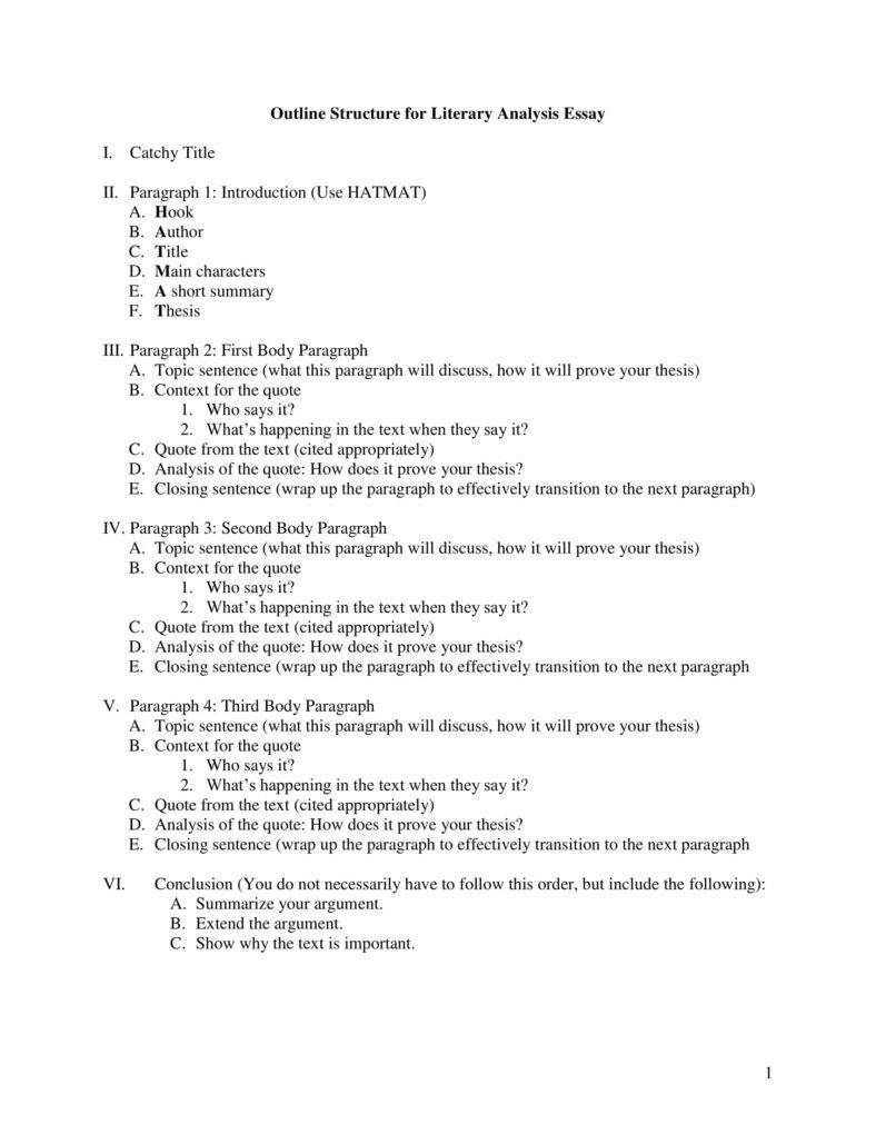  Basic Outline Format Creating Argument Outlines 2019 02 05