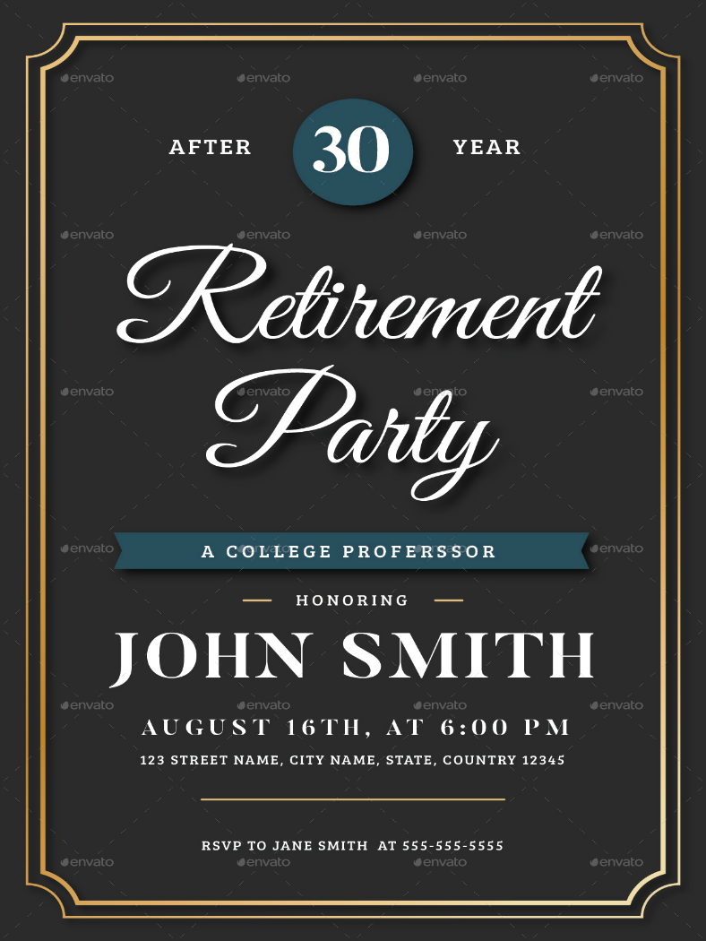 Retirement Invite Template For Your Needs