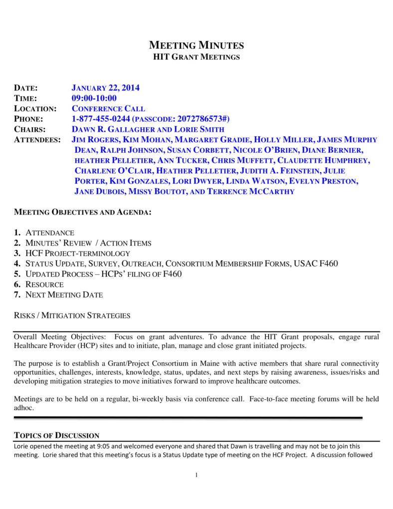 28+ Minutes of Meeting Sample Templates