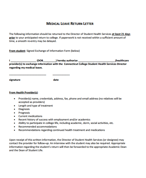 15+ Official Leave Letter Templates - PDF, DOC, Apple Pages