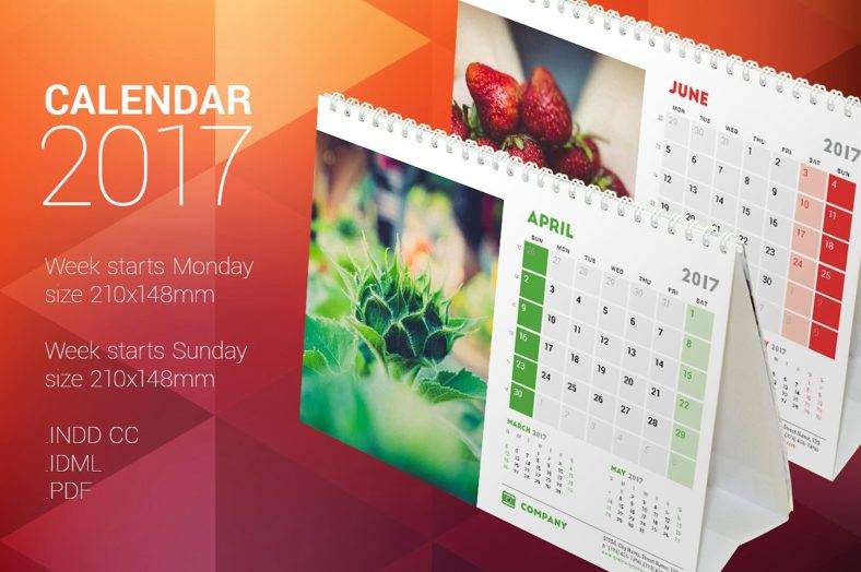 14 Table Calendar Designs Templates PSD AI InDesign