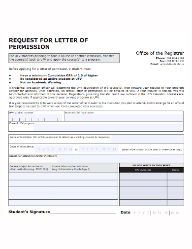 23+ Permission Request Letter - PDF