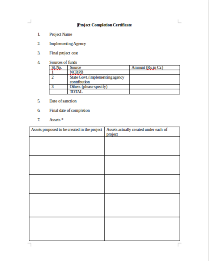 15+ Project Completion Certificate Templates - PDF, DOC, Word, PSD