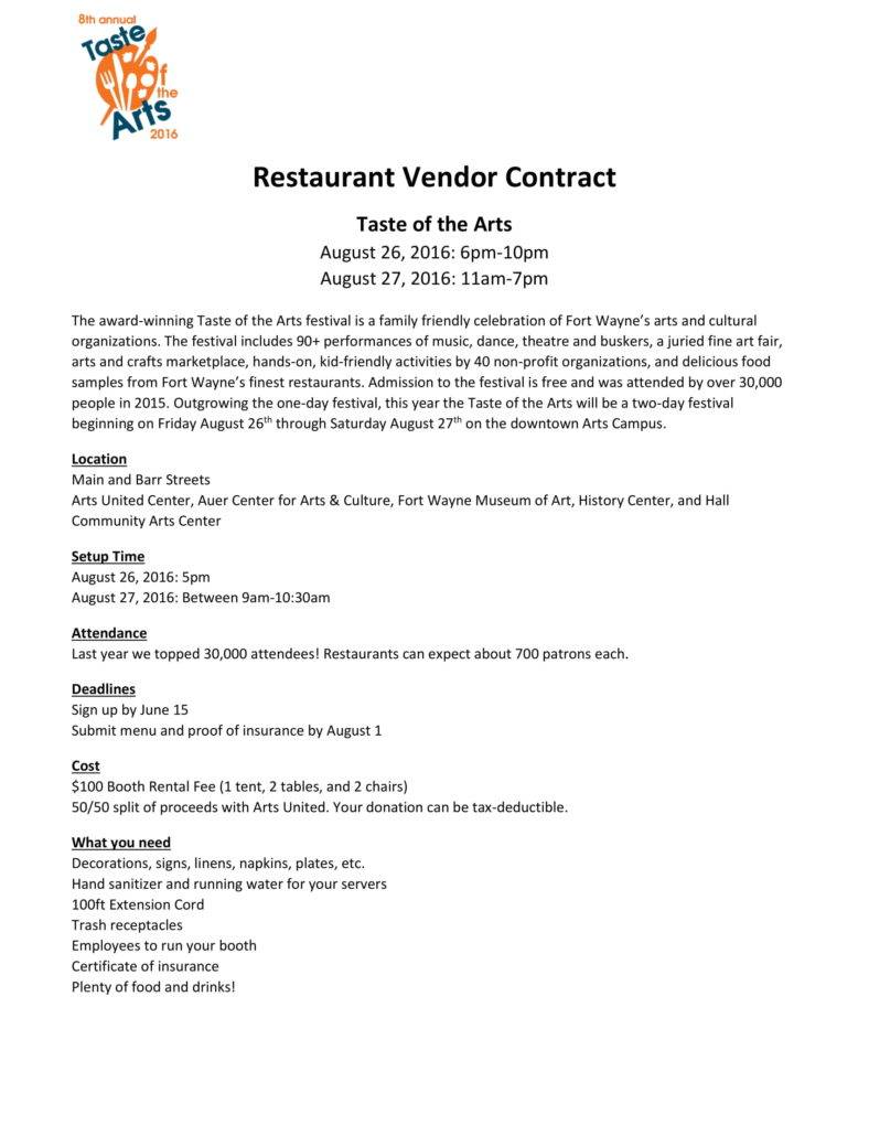 12+ Vendor Agreement Templates for Restaurant, Cafe & Bakery - PDF, Word