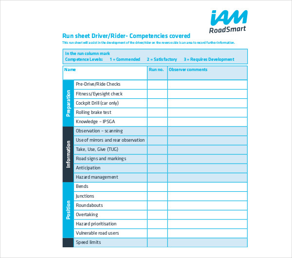 17+ Run Sheet Templates - PDF, DOC