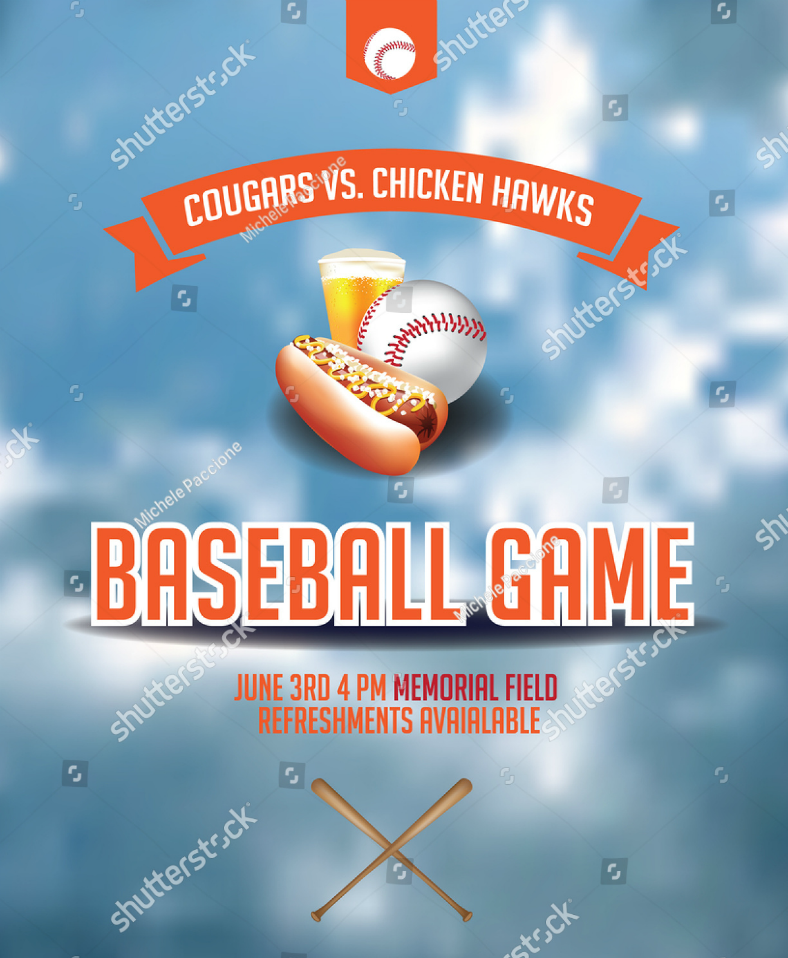 8 Baseball Party Invitation Designs Templates PSD AI