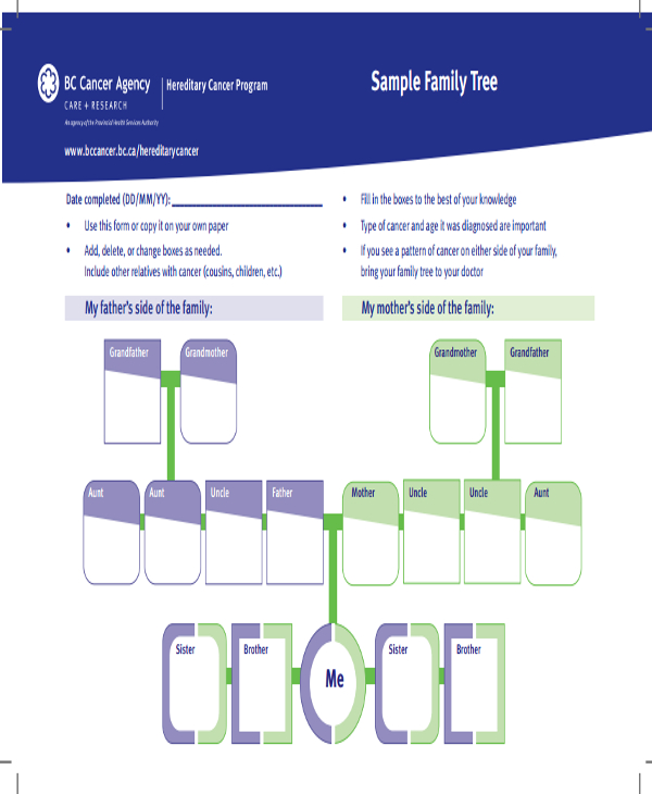 11+ 10-Generation Family Tree Templates - PDF