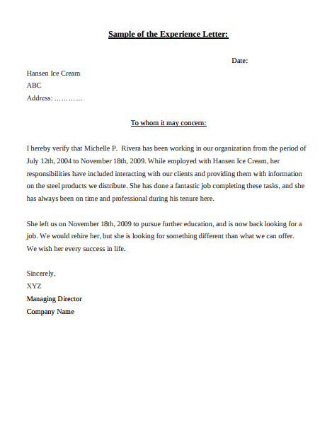 Free 24+ Job Experience Certificate Templates - PDF, Word, AI, InDesign ...