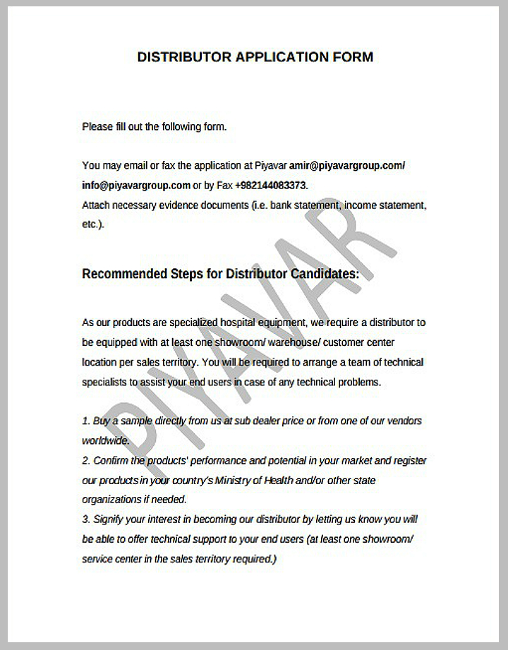 9+ Distributor Application Form Templates - PDF
