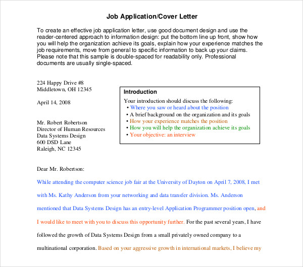 16+ Sample Job Application Letters for Student - Free Sample, Example ...