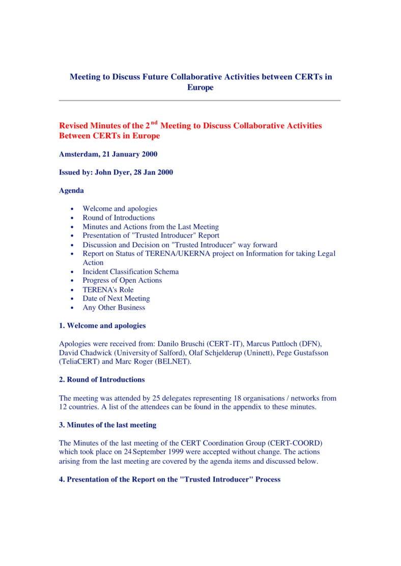 13 Simple Minutes In A Meeting Templates PDF