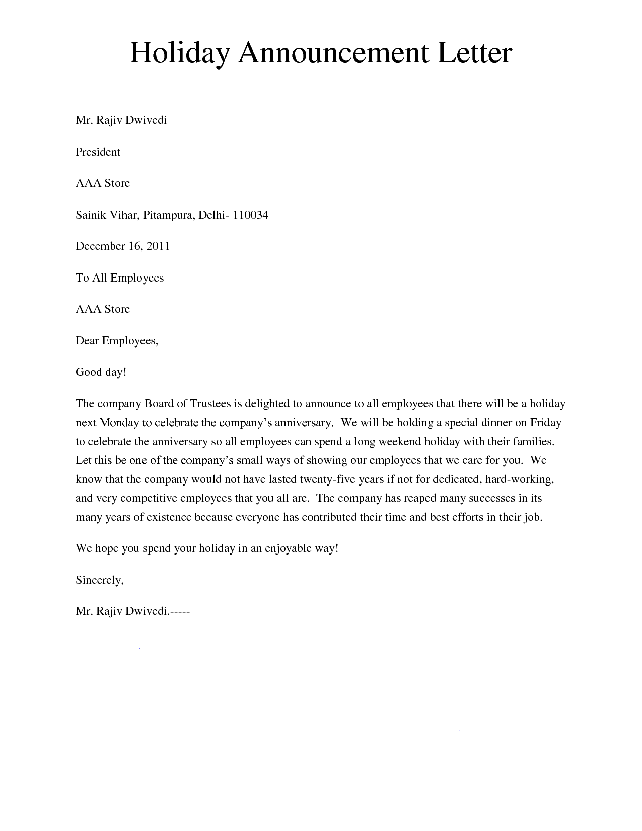 6 Staff Announcement Templates PDF DOC