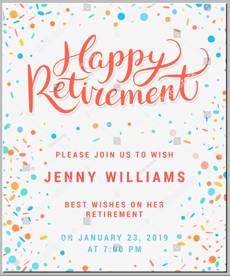 Retirement Announcement Template 38 Professional Retirement 
