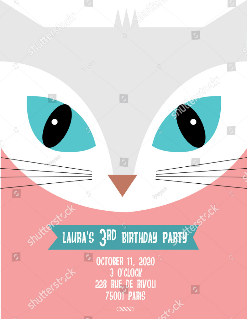 14+ Kitty Themed Invitation Card Designs & Templates - PSD, AI
