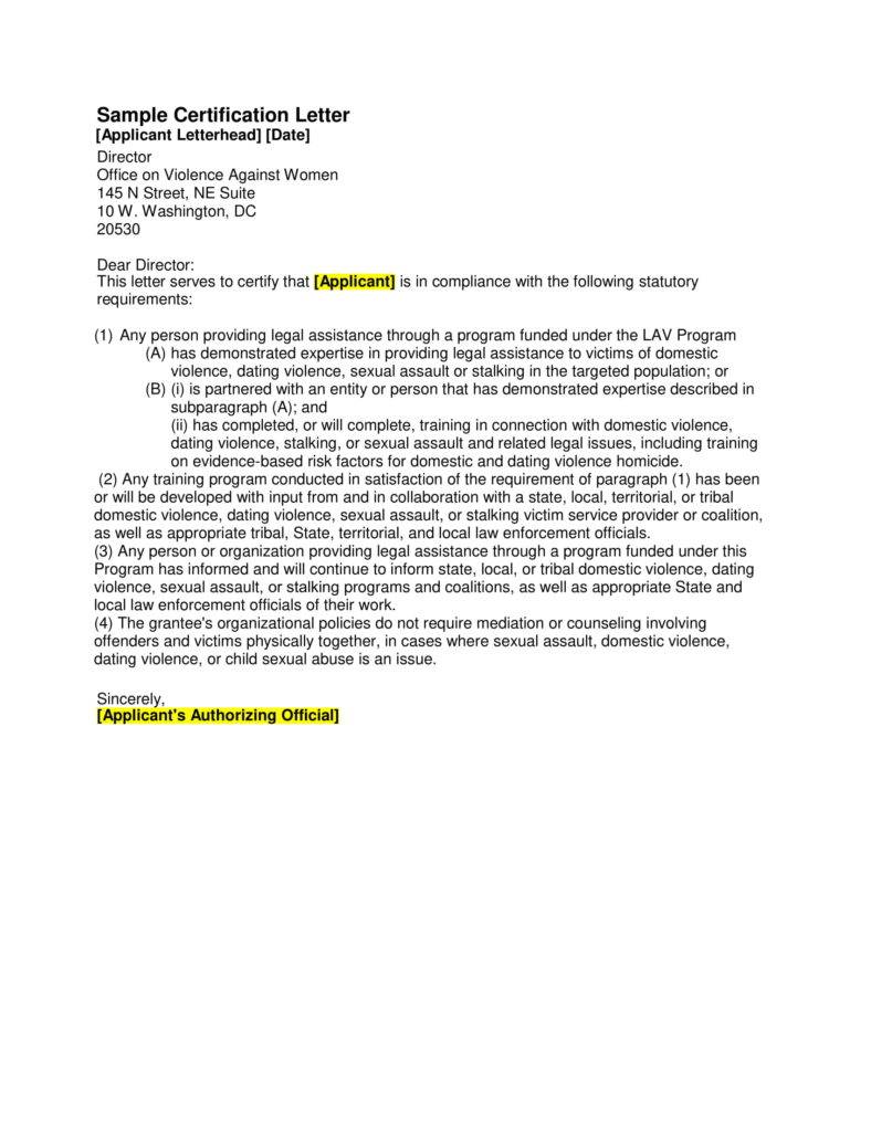 5+ Certification Request Letter Templates - PDF