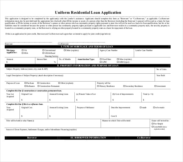 10+ Loan Application Templates - PDF, DOC