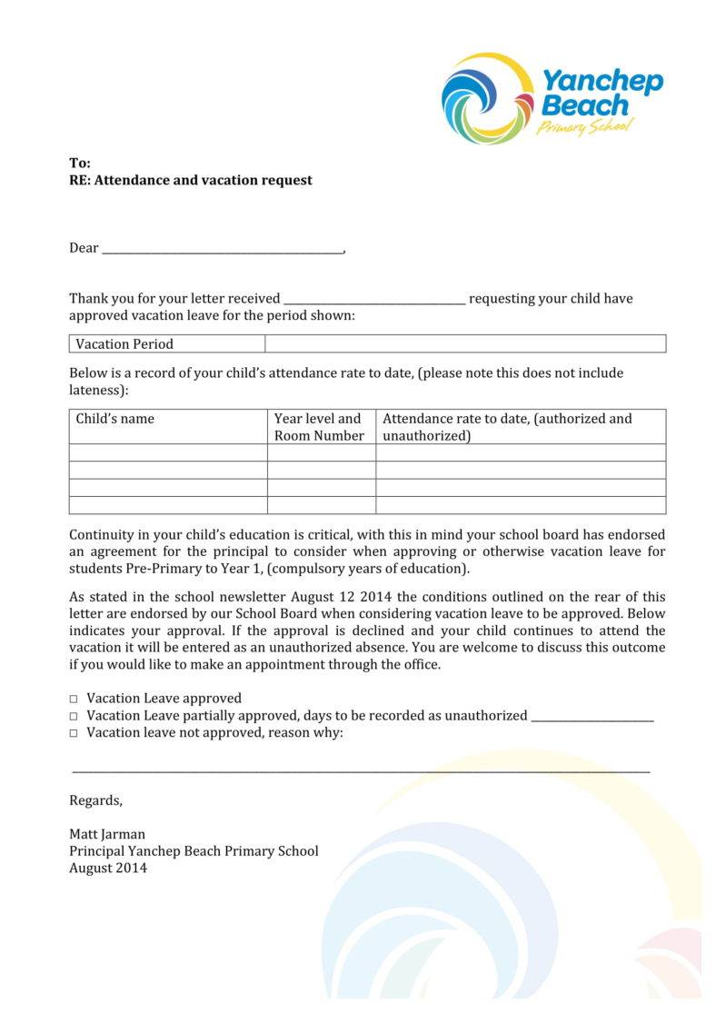 12+ Vacation Leave Letter Templates