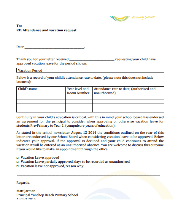 15+ Official Leave Letter Templates - PDF, DOC, Apple Pages